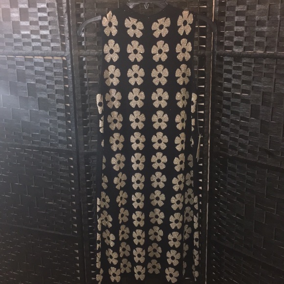 ECI | Dresses | Eci New York Black Gold Flower Dress Size S | Poshmark